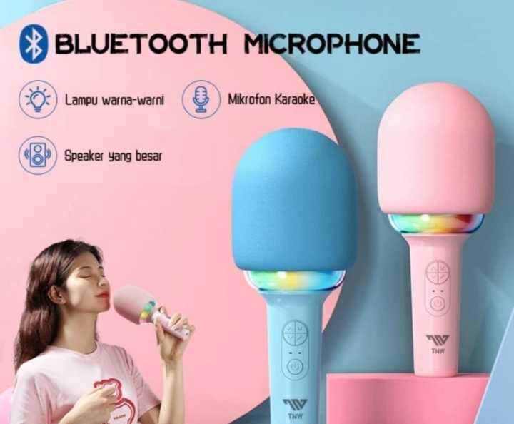 MIC VIRAL BLACKPINK PINK HITAM LAGU KPOP LED BLUETOOTH MICROPHONE LAGU SING A SONG BLINK KONSER ...