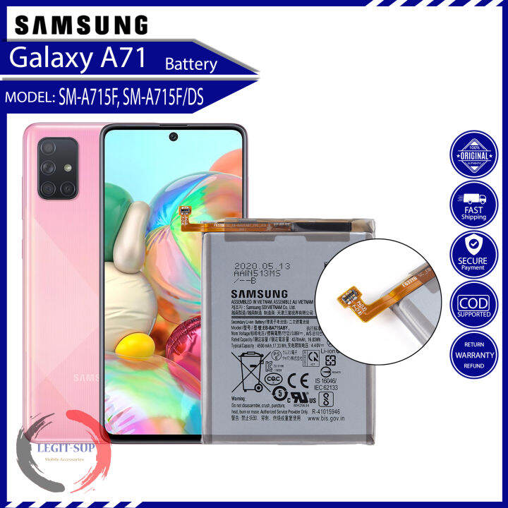 Samsung Galaxy A71 Battery Model: EB-BA715ABY 4500mAh (Original ...