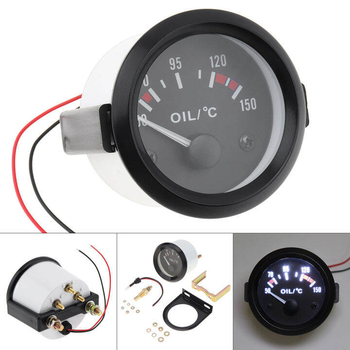 2Inch 12V Universal Car Water Temperature Meter Water Temp Gauge ...