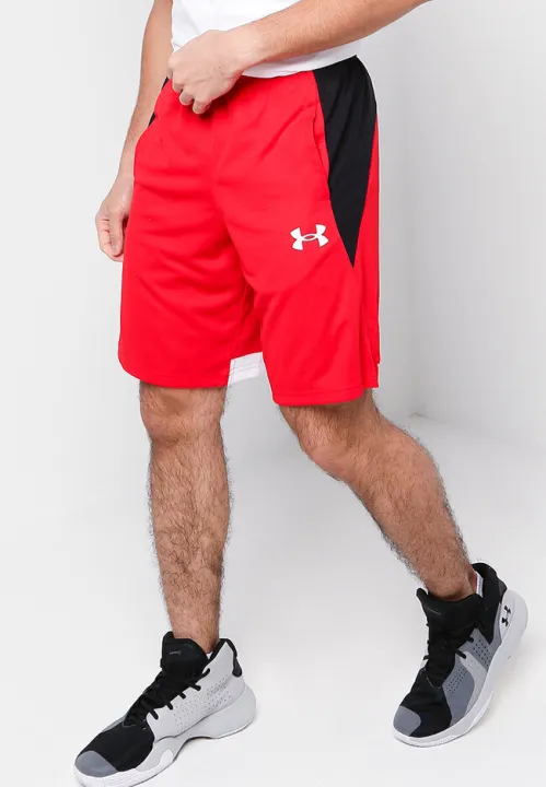 Under Armour UA Baseline 10 Inch Shorts for Men - Red/White | Lazada PH