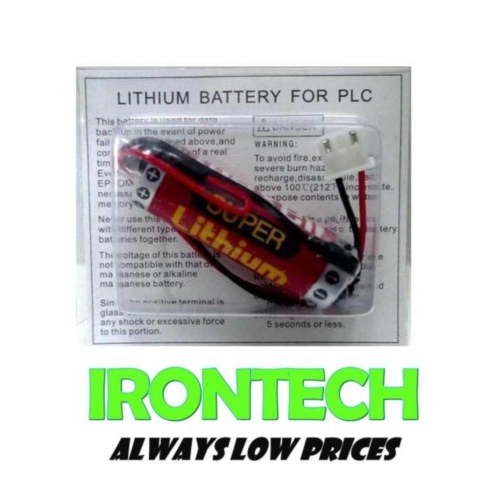 MAXELL F2-40BL ER6C AA 3.6V 1800mAh CNC PLC Lithium Battery With Plug ...