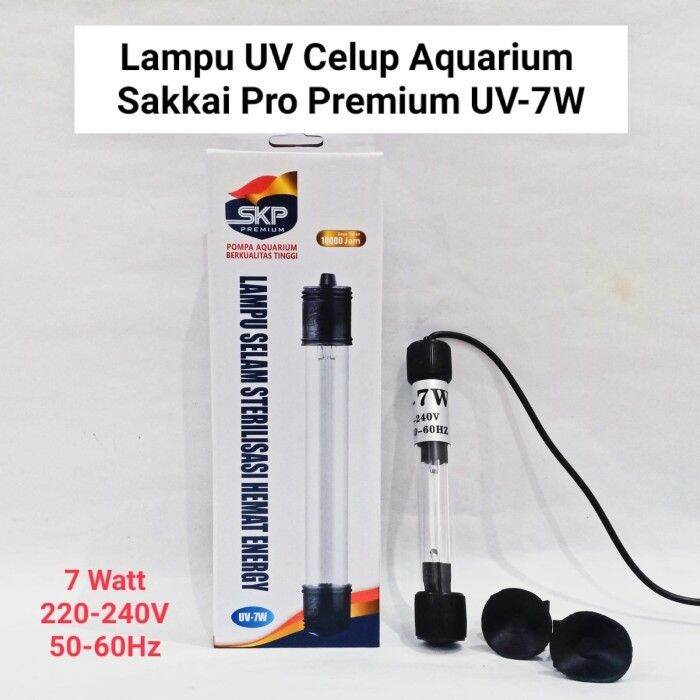 Lampu UV Aquarium SAKKAI PRO SKP 7 Watt Sterilisasi Alga Lumut | Lazada Indonesia