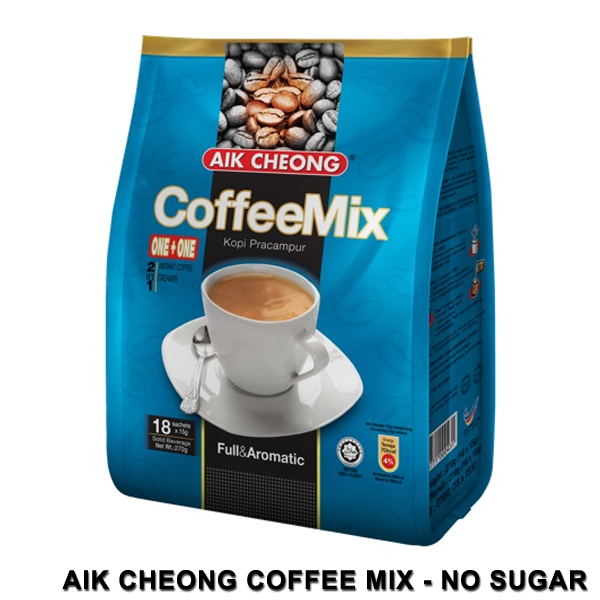 Aik Cheong 2in1 Coffee Mix - No Sugar (15g x 18s) 270g | Lazada