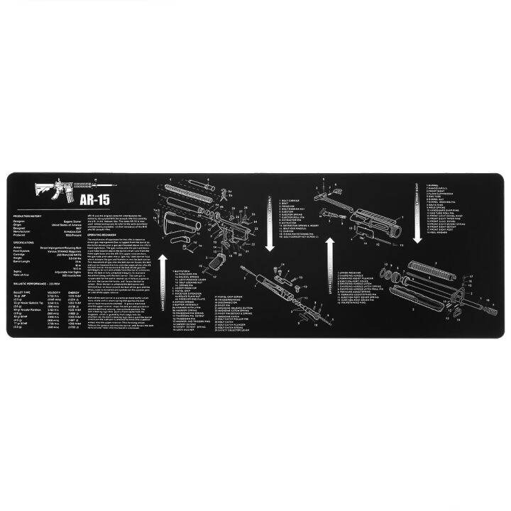 AR15 AK47 Cleaning Rubber Mat With Parts Diagram and Instructions ...