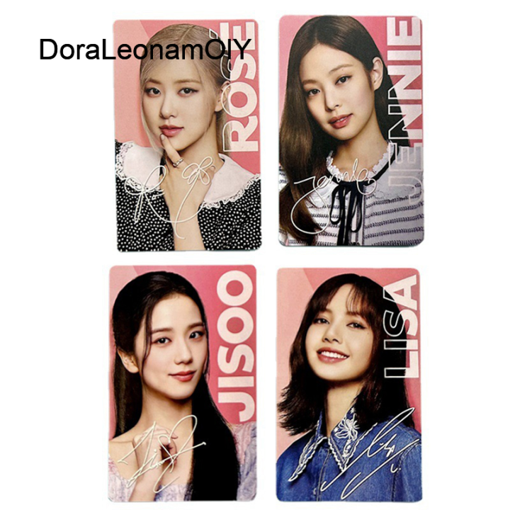 4Pcs Kpop BLACKPINK Lomo Card 6th ANNIVERSARY DECO KIT Photo Card Jisoo ...