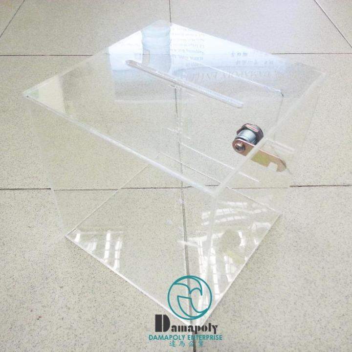 8x8x8 inch Acrylic Donation Box / Suggestion Box (1unit) | Lazada
