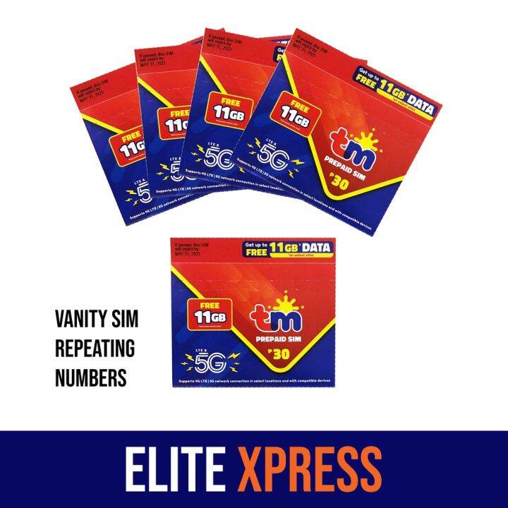 TM VANITY SPECIAL NUMBER SIM CARD 5G | Lazada PH