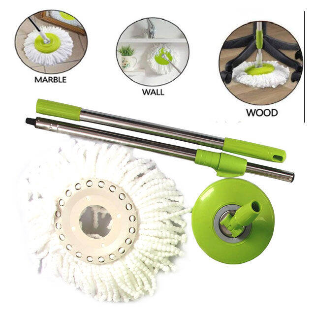 SPIN MOP-360 Rotating Floor Mop Spinning Stainless Steel Handle ...
