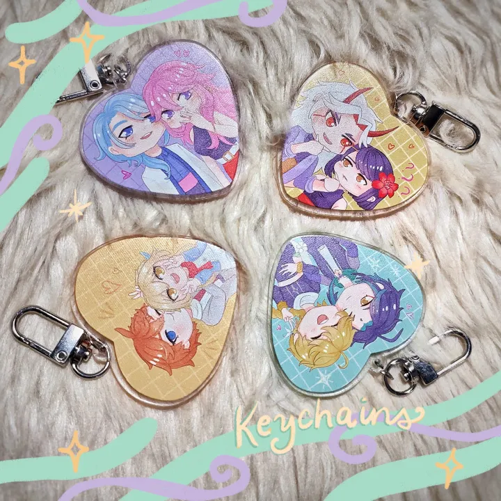 Genshin Impact shippy ship couple keychains Itto Sara ittosara Xiao ...