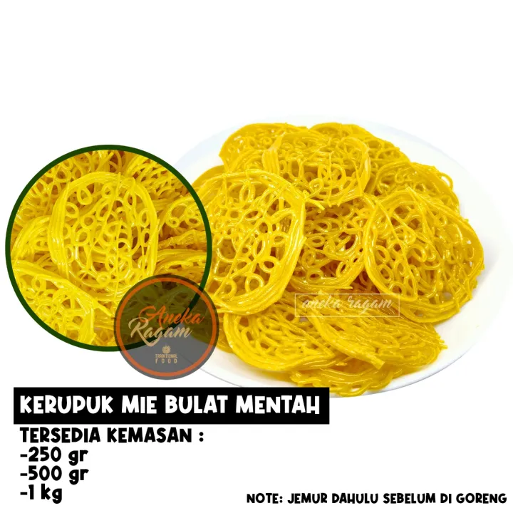 Kerupuk Mie Kuning Bulat Mentah Gurih Renyah | Lazada Indonesia