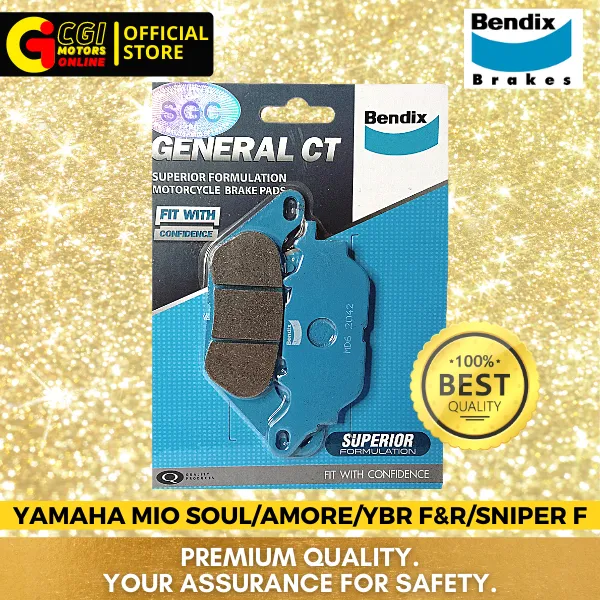 BENDIX Brake Pad MD6 for Yamaha Mio Soul/Mio Amore/Ybr Front & Rear ...