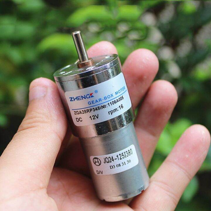 Dc 12v 16rpm Mini 370 Full Metal Gear Motor Slow Speed Large Torque ...