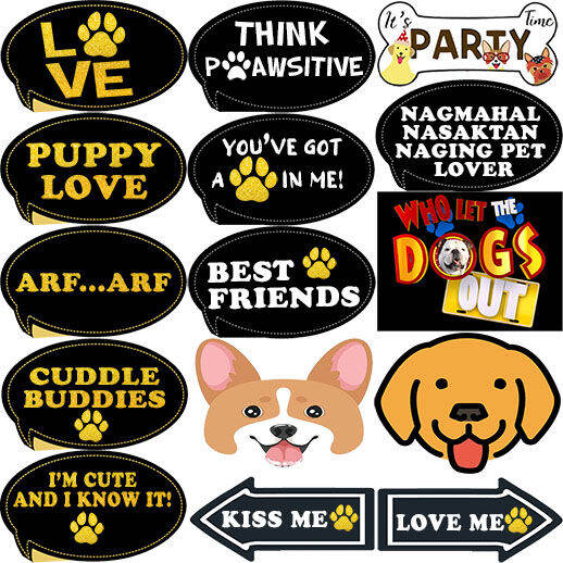 Paw photobooth props callout 15pcs set | Lazada PH