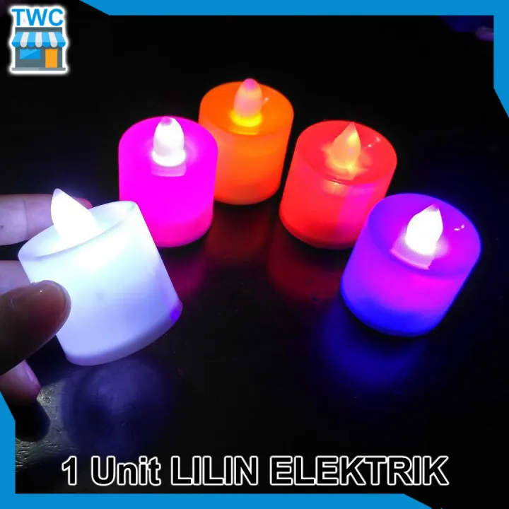 1 UNIT LILIN LED CANDLE LIGHT / LAMPU LILIN MINI ELEKTRIK / LAMPU LED ...