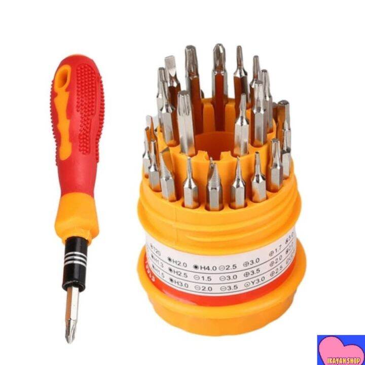 Obeng Set Reparasi 31 in 1 Multifungsi Lengkap Komplit Servis Bongkar Pasang Alat Kecil HP Tools ...