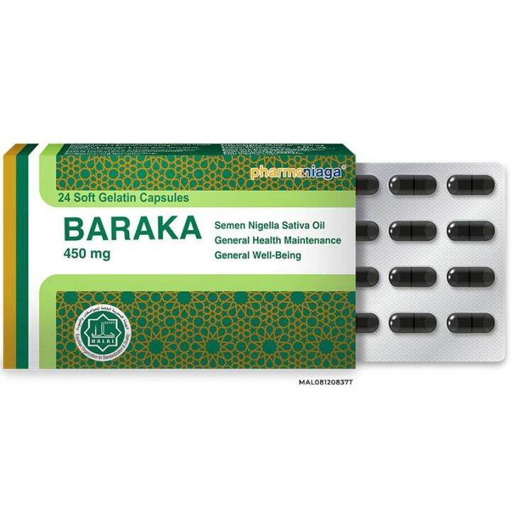 Baraka 450mg ( 24 Soft Gelatin Capsules ) | Lazada