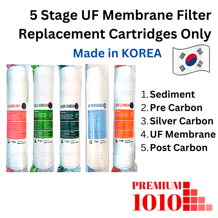 UF Membrane Filter Replacement Cartridges 5 Stage (Full Set) MADE IN ...