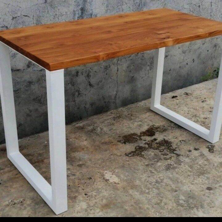 kaki meja besi hollow minimalis/meja bar/meja caffe/meja tamu - Putih ...