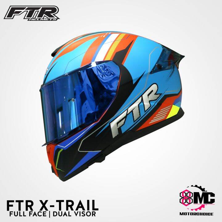 FTR Helmets X-Trail Full Face Dual Visor | MotorChoice 888 | Lazada PH