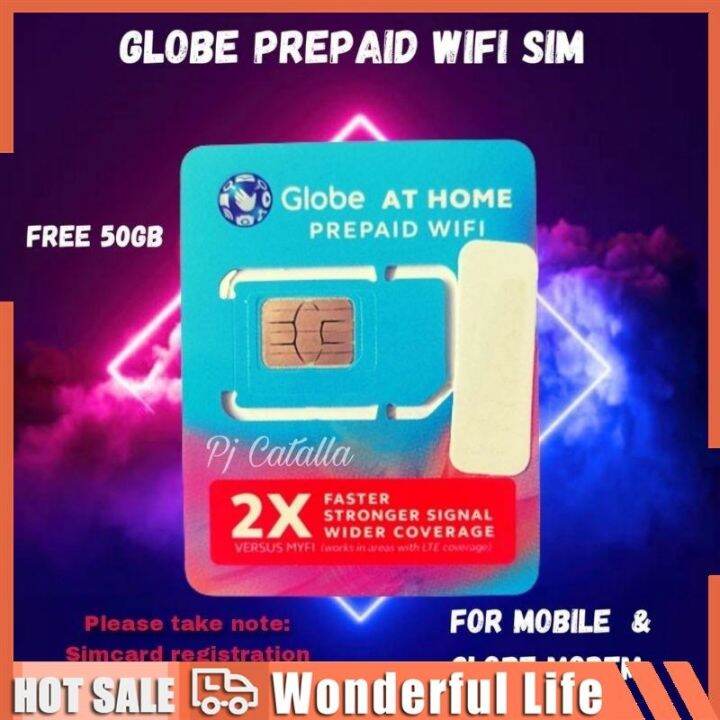 Globe at home prepaid wifi sim Free 50gb | Lazada PH