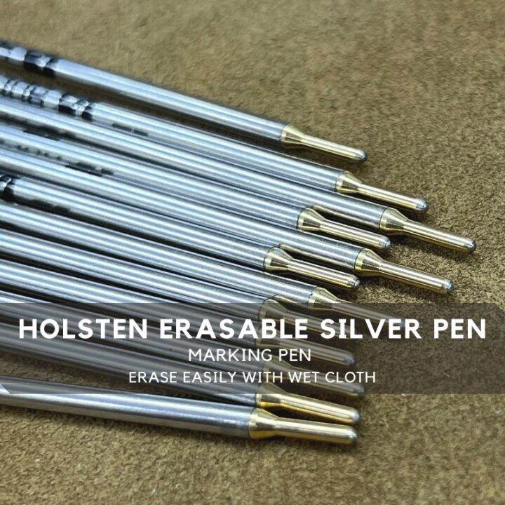 HOLSTEN Erasable Silver Marking Pen on Leather / Fabric | Lazada