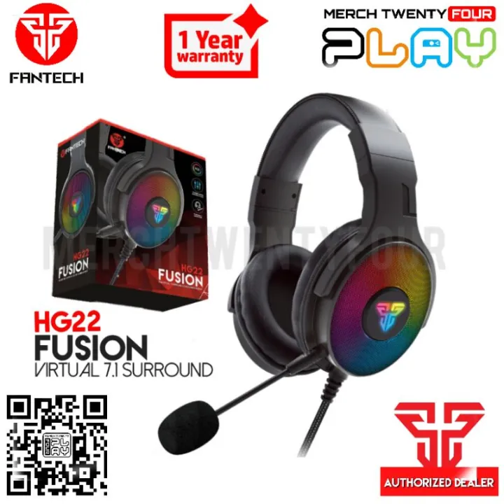 Authentic Fantech Hg22 Fusion RGB Headphone Gaming Detachable Mic | Lazada PH