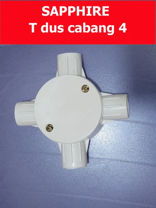 Tdus Cabang 4 SAPPHIRE 20mm | T-dus T dus PUTIH Box Kabel Tee | Lazada ...