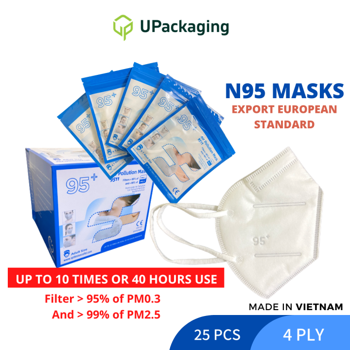 OPTIMISE ADULT N95 3D 4 PLY MASK [1 Box 25 Pcs] 9511 Respirator 95 ...