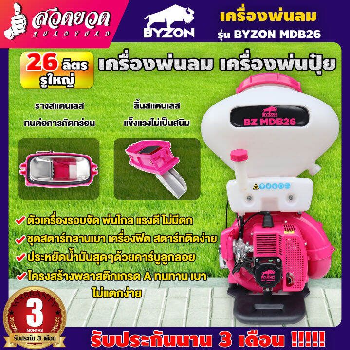 BZ MDB26 เครื่องพ่นปุ๋ย (รูใหญ่) ขนาด 26 ลิตร (ลิ้นสแตนเลส) (รางสแตนเลส) เครื่องพ่นลม เครื่อง ...