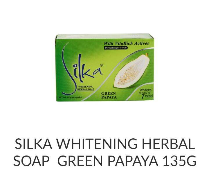 Silka Whitening Herbal Soap Green Papaya 135g | Lazada PH