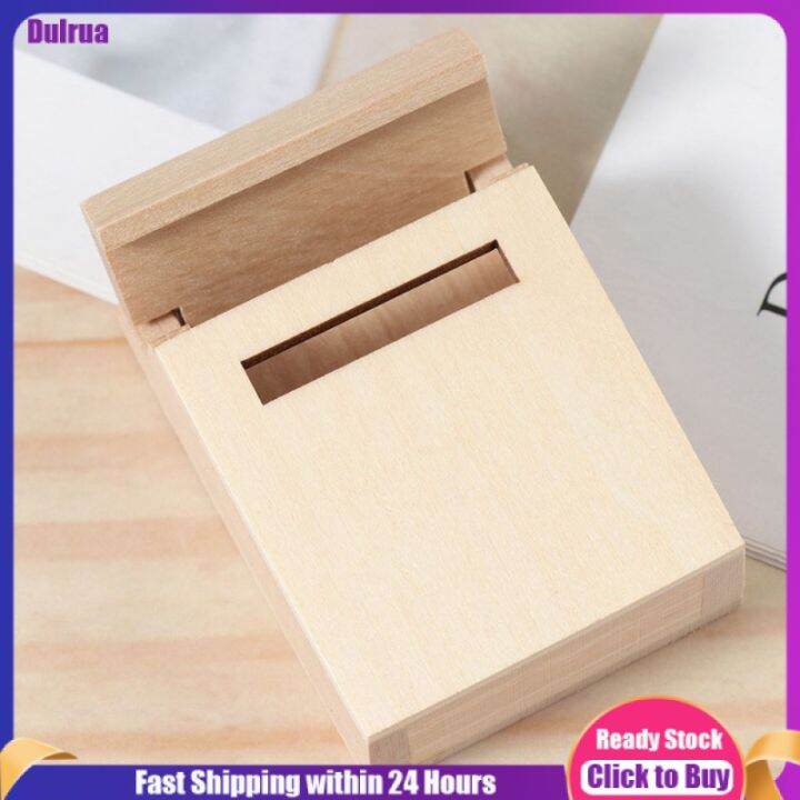 Dulrua Mini Blank Mailbox Model Miniature Wood Mailbox Doll House Wood ...