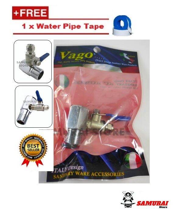 Samurai Store - VAGO Water Filter Adapter 1/2'' to 1/4'' Ball Valve ...