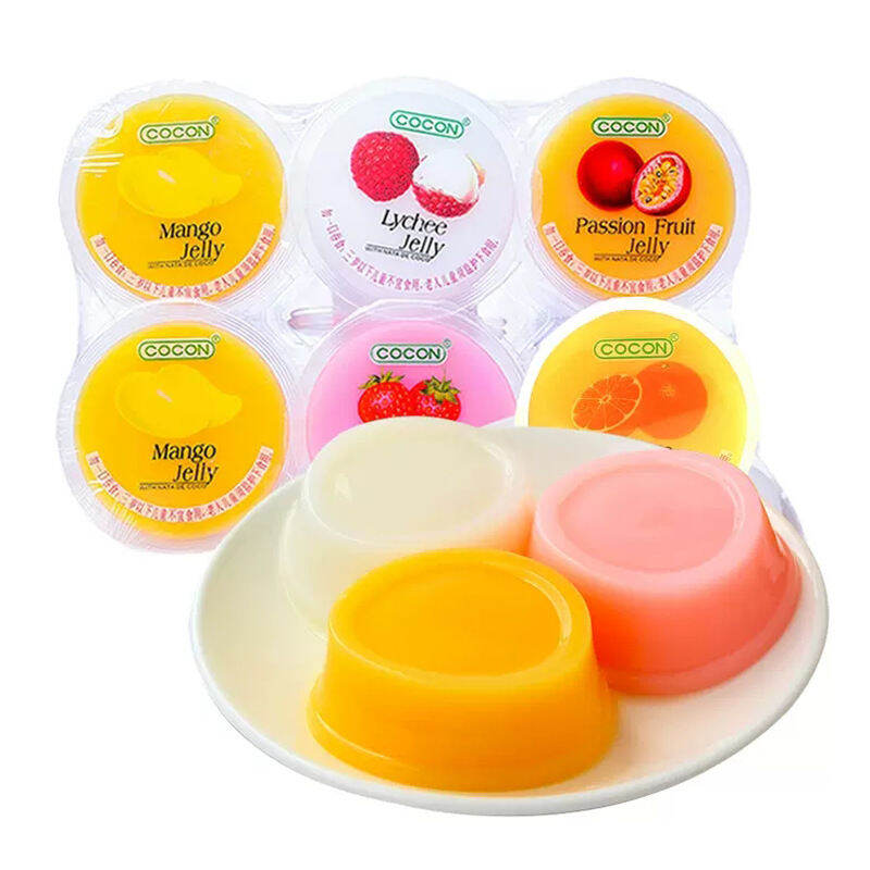 🔥 COD มีคูปองส่งฟรี 🔥Cocon พุดดิ้งเยลลี่ผสมวุ้นมะพร้าวรสผลไม้ต่างๆ แพ็ค ...