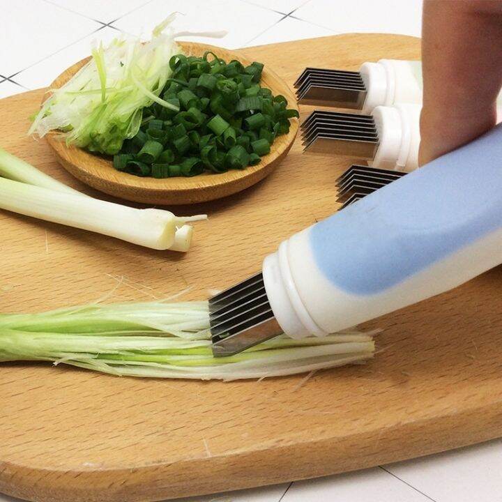 Steel Scallion Cutter Vegetable Shredder Onion Slicer Kitchen Tools FP ...