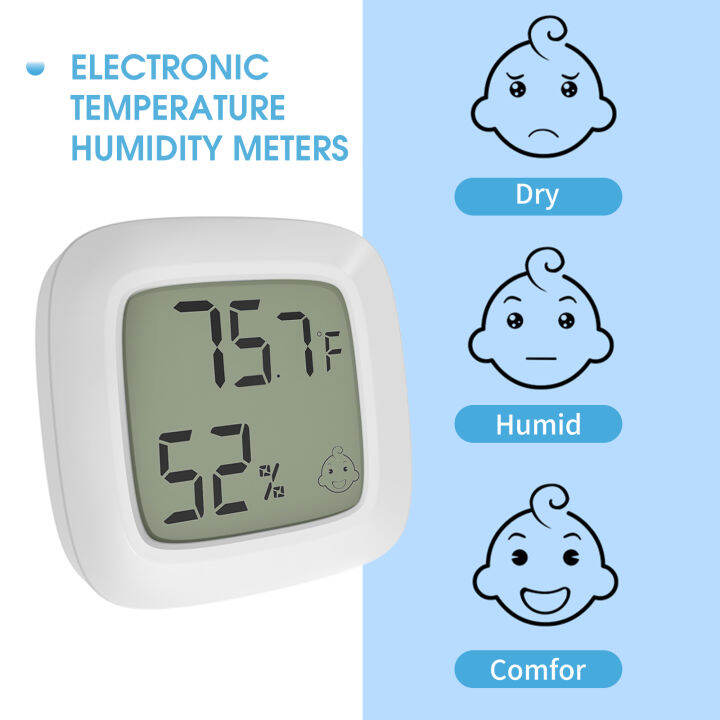 Indoor Hygrometer Thermometer Accurate Mini Humidity Monitor Desk Wall ...