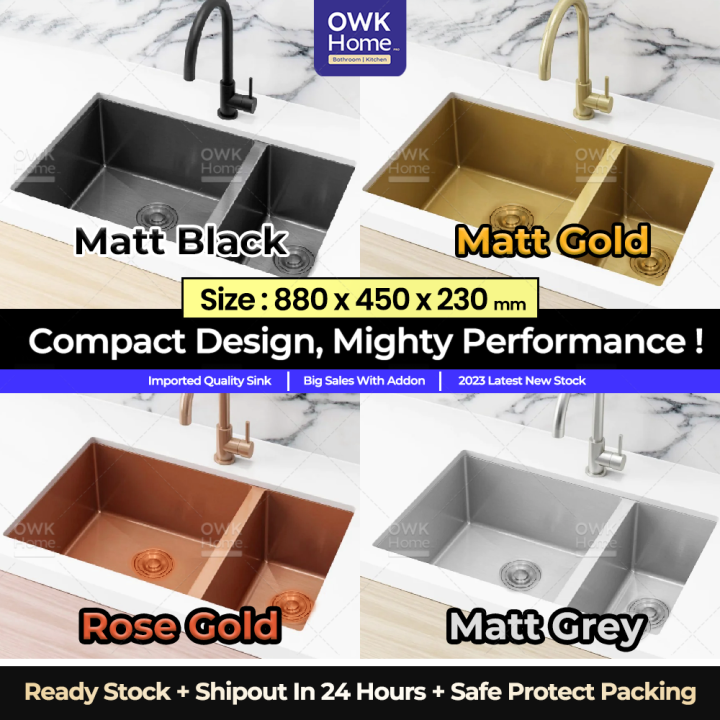 SUS304 Kitchen Sink | Double Kitchen Sink | 8845 Sink | 880x450mm Sink ...