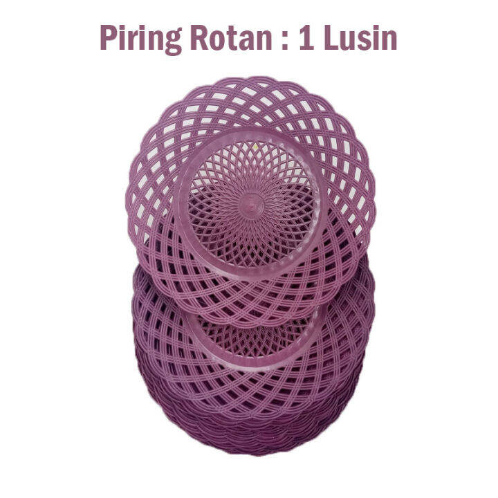 Piring rotan Plastik Piring Anyam Plastik | Lazada Indonesia