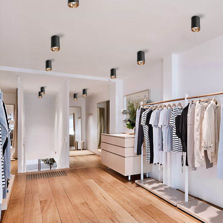 Led surface mounted spotlights circular non-perforated ceiling lamps ...