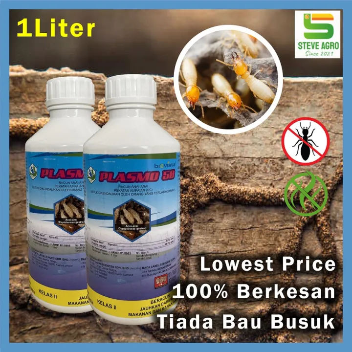 Racun ubat anai-anai KURANG BERBAU 1L PLASMO 50 Fipronil 5.0% (Less ...