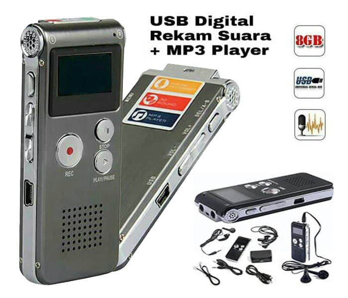USB Digital Voice Recorder 8GB + Mp3 Player | Lazada Indonesia