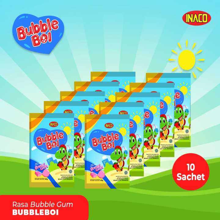 Inaco bubble boi renceng (isi 10 sachet) minuman nata de coco dalam ...