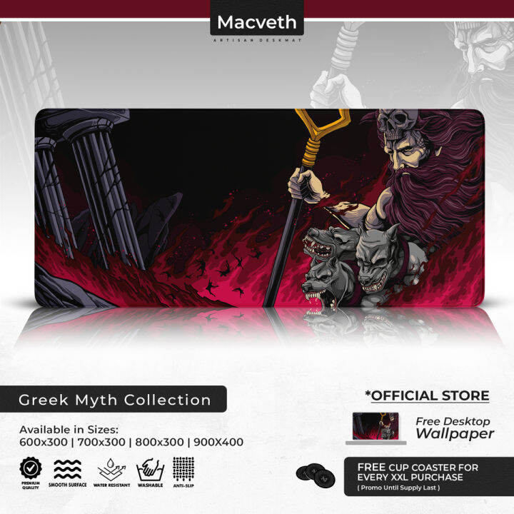 Macveth Artisan Deskmat | Greek-Myth Hades | Gaming Mouse pad | Lazada PH