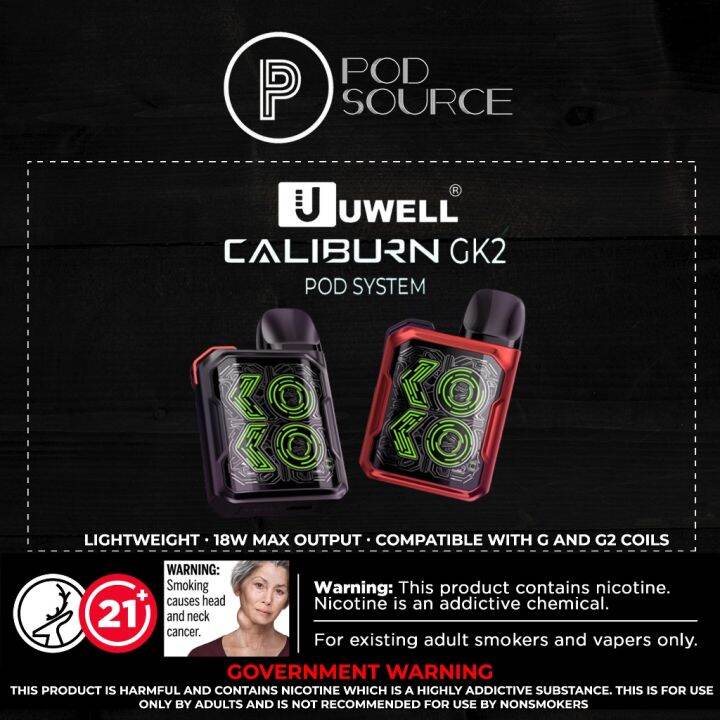 VAPE [AUTHENTIC] Uwell Caliburn GK2 / Vision 690mAh | Lazada PH
