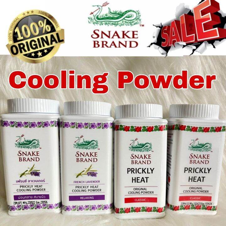 Snake Brand Prickly Heat Cooling Powder Relieve Heat Rash Body Itch ...