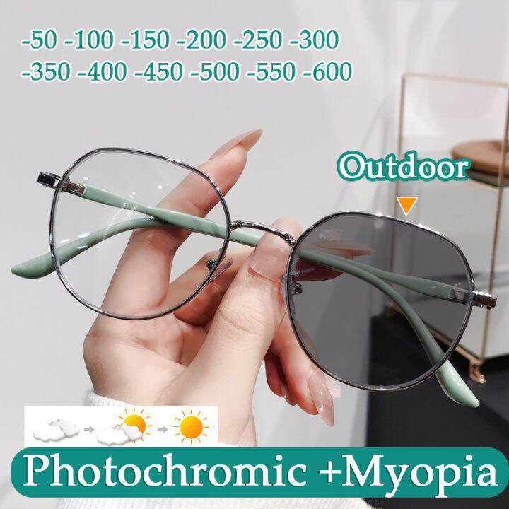 [Photochromic+Myopia] -600 to -50 Myopia Eyeglasses Student Glasses ...