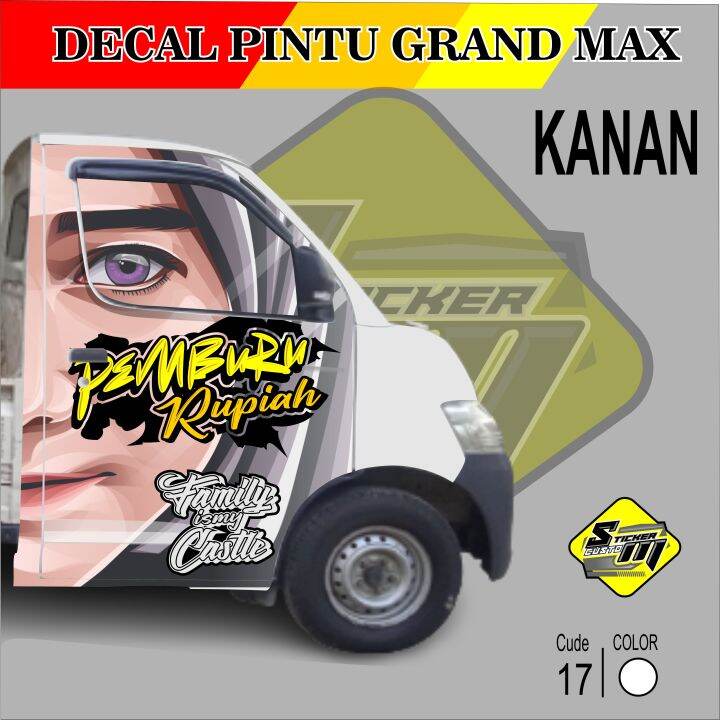 STICKER DECAL PINTU DEPAN GRANDMAX,CARRY,TSS Full atas sampai bawah ...