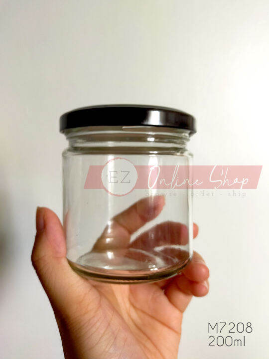 M7208 and M7206 200ml Food grade Glass Jar, Wide Mouth, Straight Jar ...