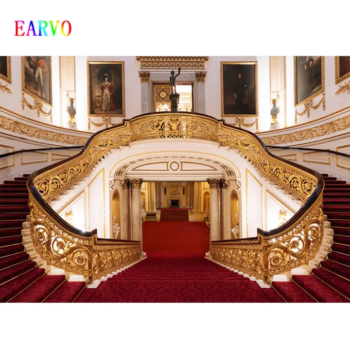 （HOT)EARVO Vintage Luxury backdrop Royal Palace Hall Photo backdrops ...