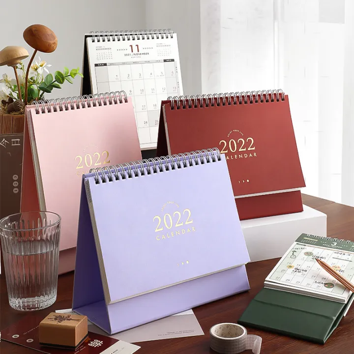 Desktop creative desk calendar 2022 basic simple ins wind calendar plan ...