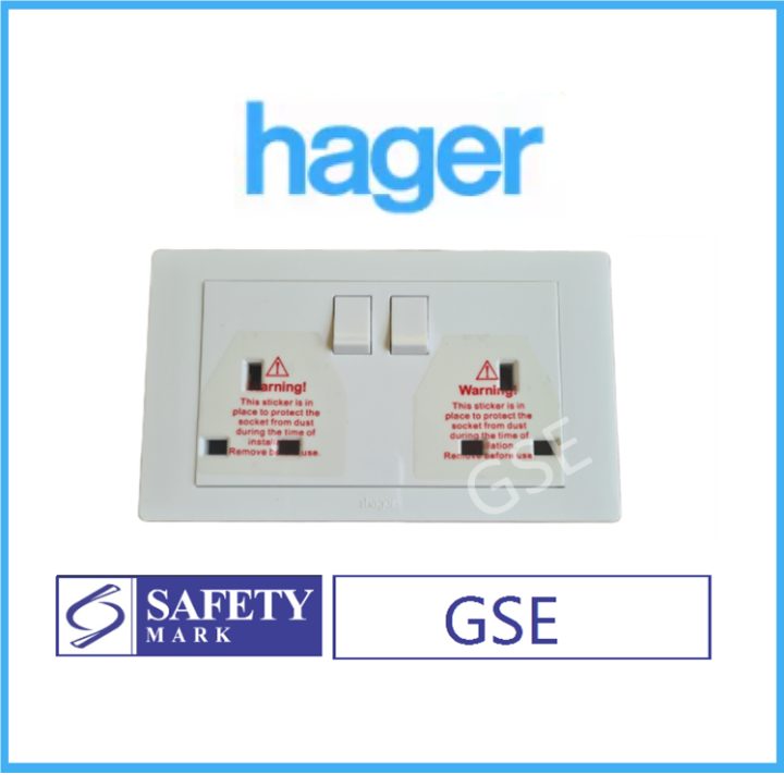 Hager 2x13A Double Socket Outlet | Lazada Singapore